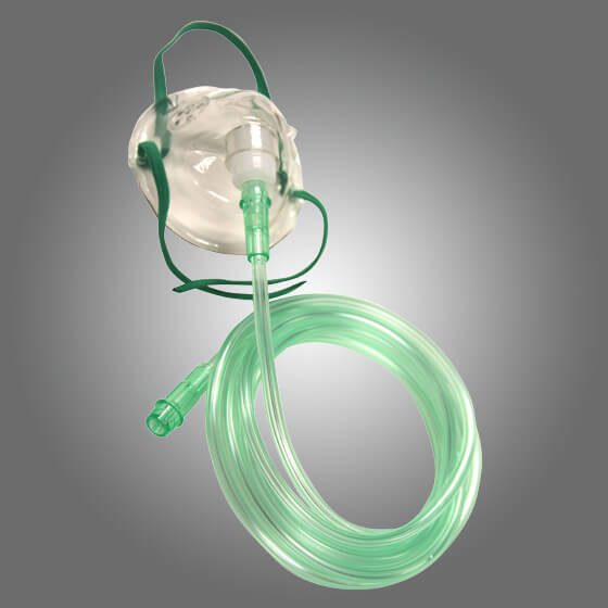 Oxygen Therapy Masks - 2m Tubing (Adult / Child options) | Aero Healthcare